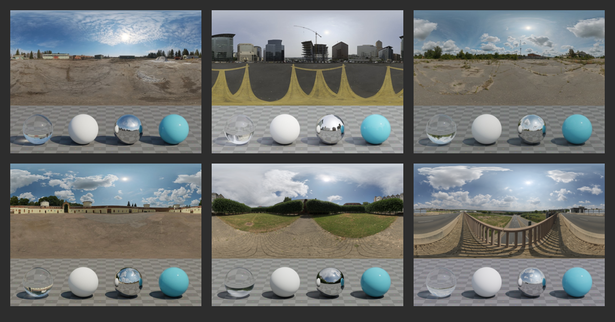HDRIs: Urban > Natural Light > Partly Cloudy > Midday • Poly Haven