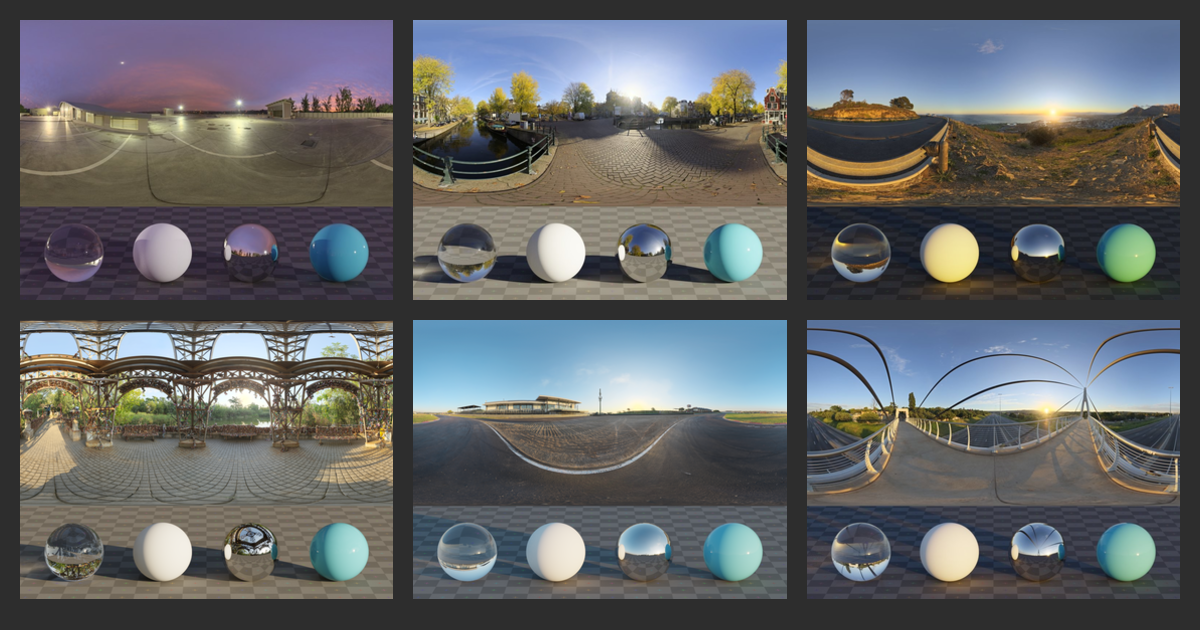 HDRIs: Urban > Sunrise-sunset > Outdoor > High Contrast • Poly Haven