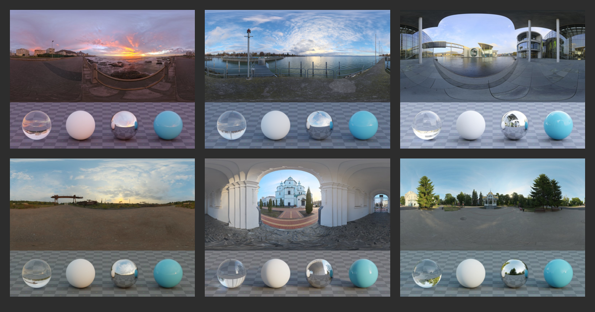 HDRIs: Urban > Sunrise-sunset > Partly Cloudy > Medium Contrast • Poly Haven